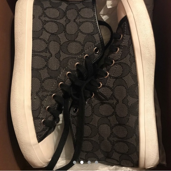 Coach | Shoes | Black Authentic Coach High Top Sneakers | Poshmark
